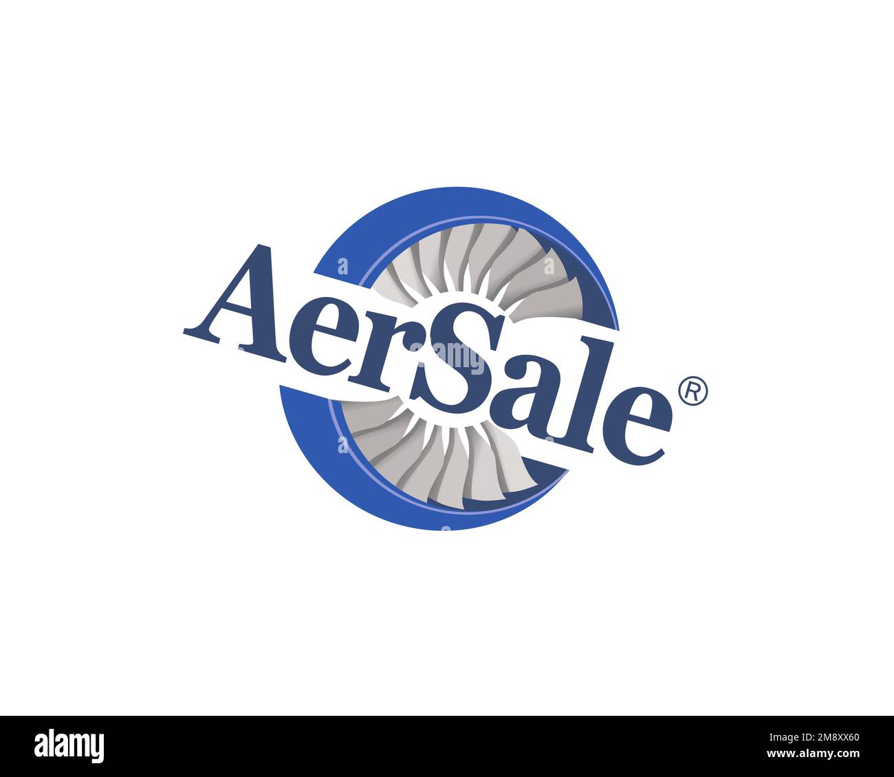 AerSale, rotated logo, white background B Stock Photo - Alamy