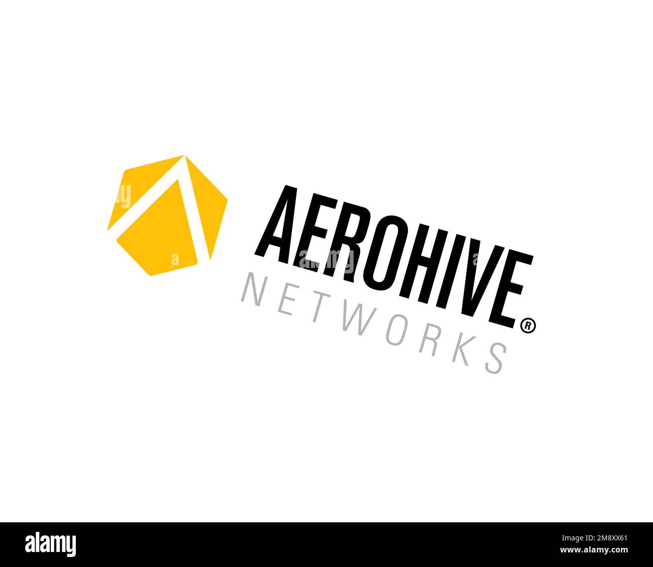 Aerohive Networks, rotated logo, white background B Stock Photo - Alamy