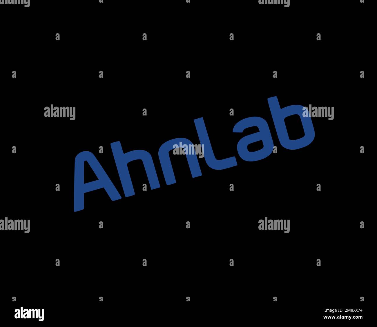 AhnLab Inc. rotated logo, black background Stock Photo - Alamy