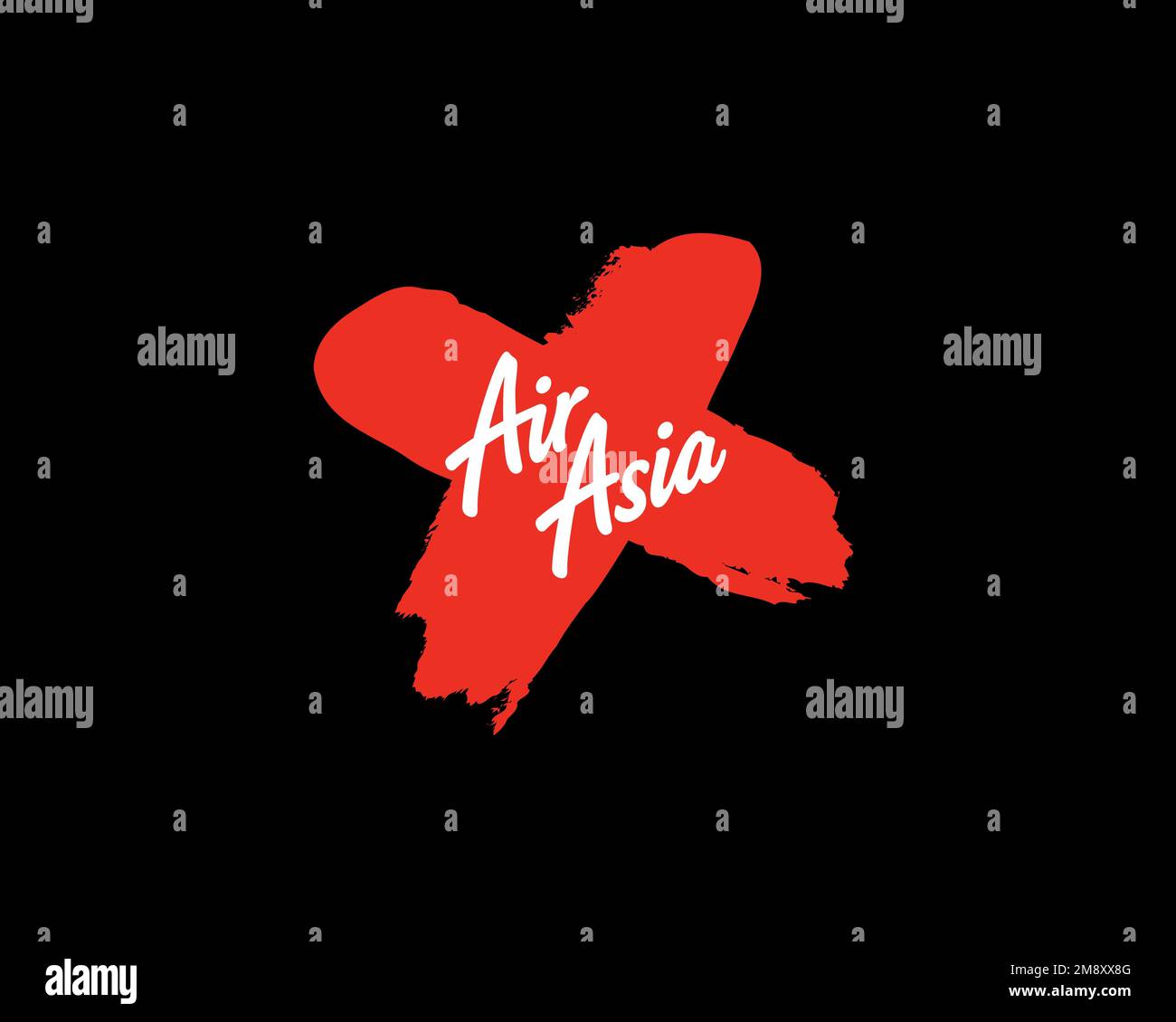 AirAsia X, rotated logo, black background Stock Photo - Alamy
