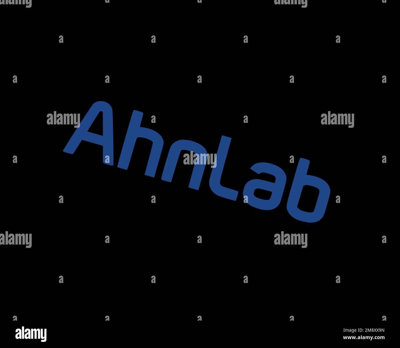 AhnLab Inc. rotated logo, black background B Stock Photo - Alamy