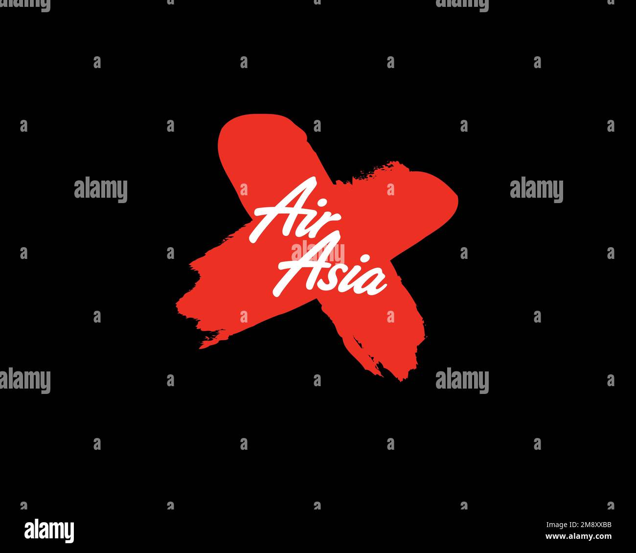 AirAsia X, rotated logo, black background B Stock Photo - Alamy