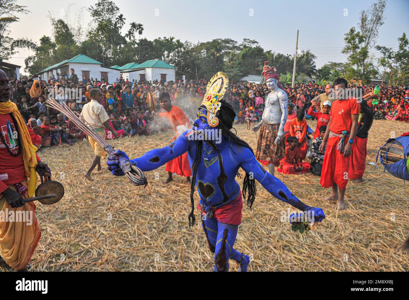 Non Exclusive: 15 January 2023 in Sylhet-Bangladesh: Devotee attire and ...