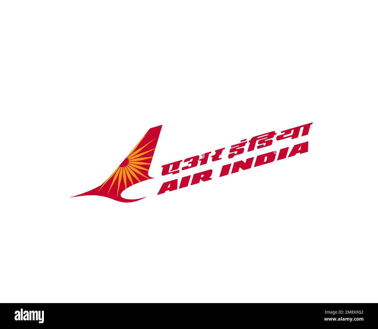 Air India, rotated logo, white background Stock Photo - Alamy