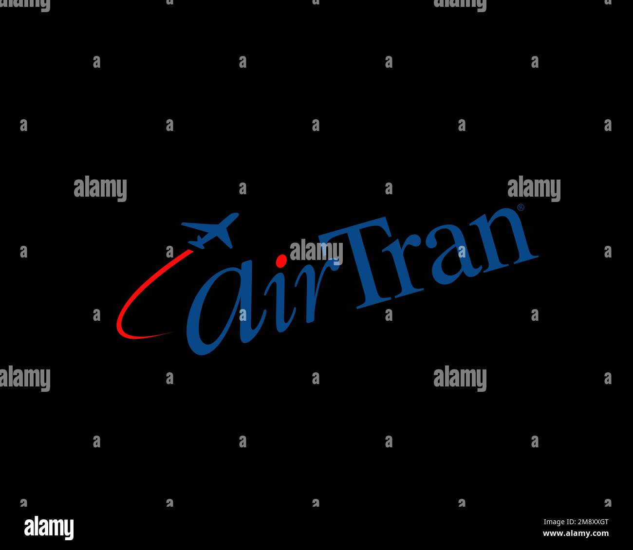 AirTran Airways, rotated logo, black background Stock Photo - Alamy