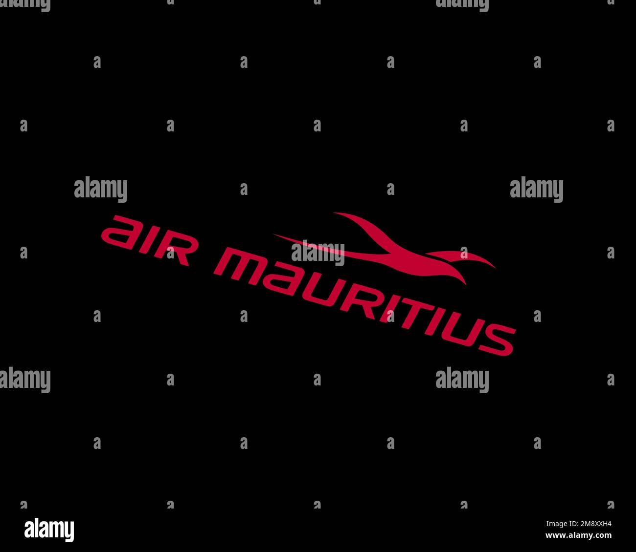 Air Mauritius, rotated logo, black background B Stock Photo - Alamy