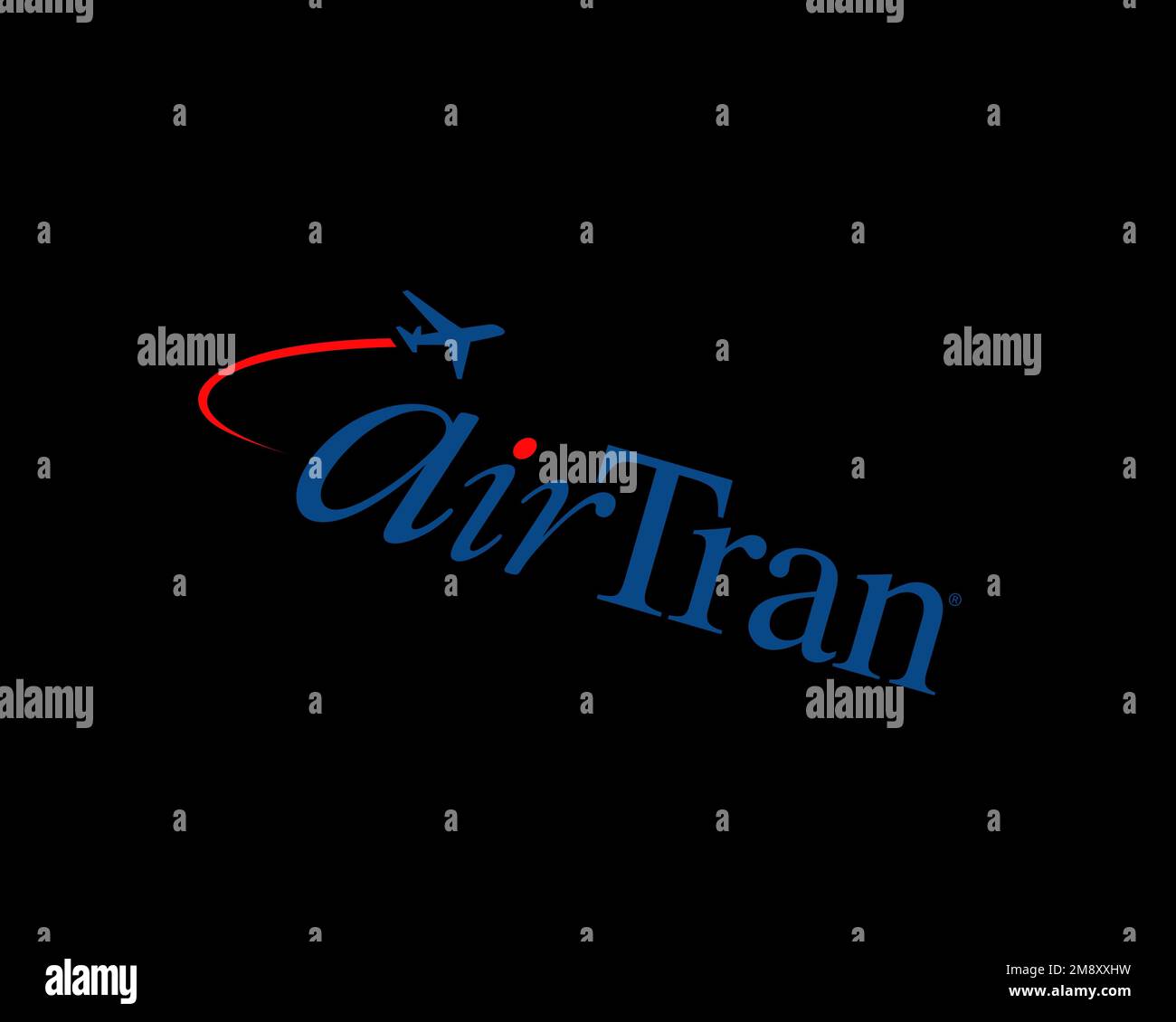 AirTran Airways, rotated logo, black background B Stock Photo - Alamy
