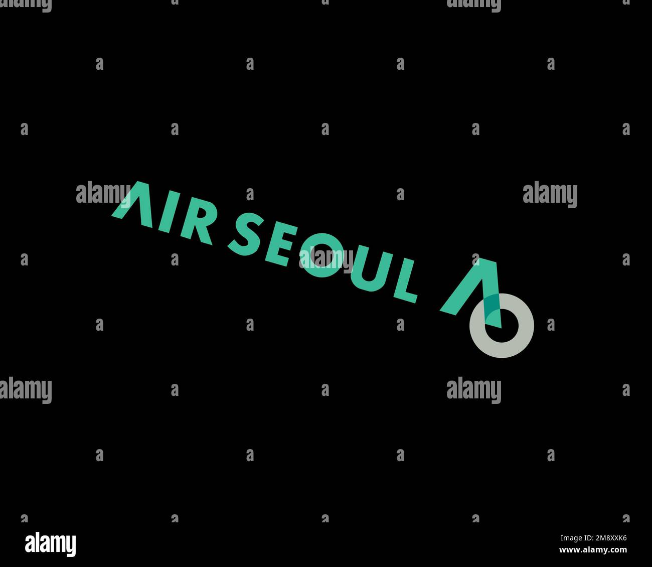 Air Seoul, rotated logo, black background B Stock Photo - Alamy