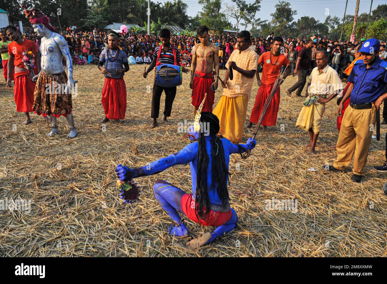 Non Exclusive: 15 January 2023 in Sylhet-Bangladesh: Devotee attire and ...