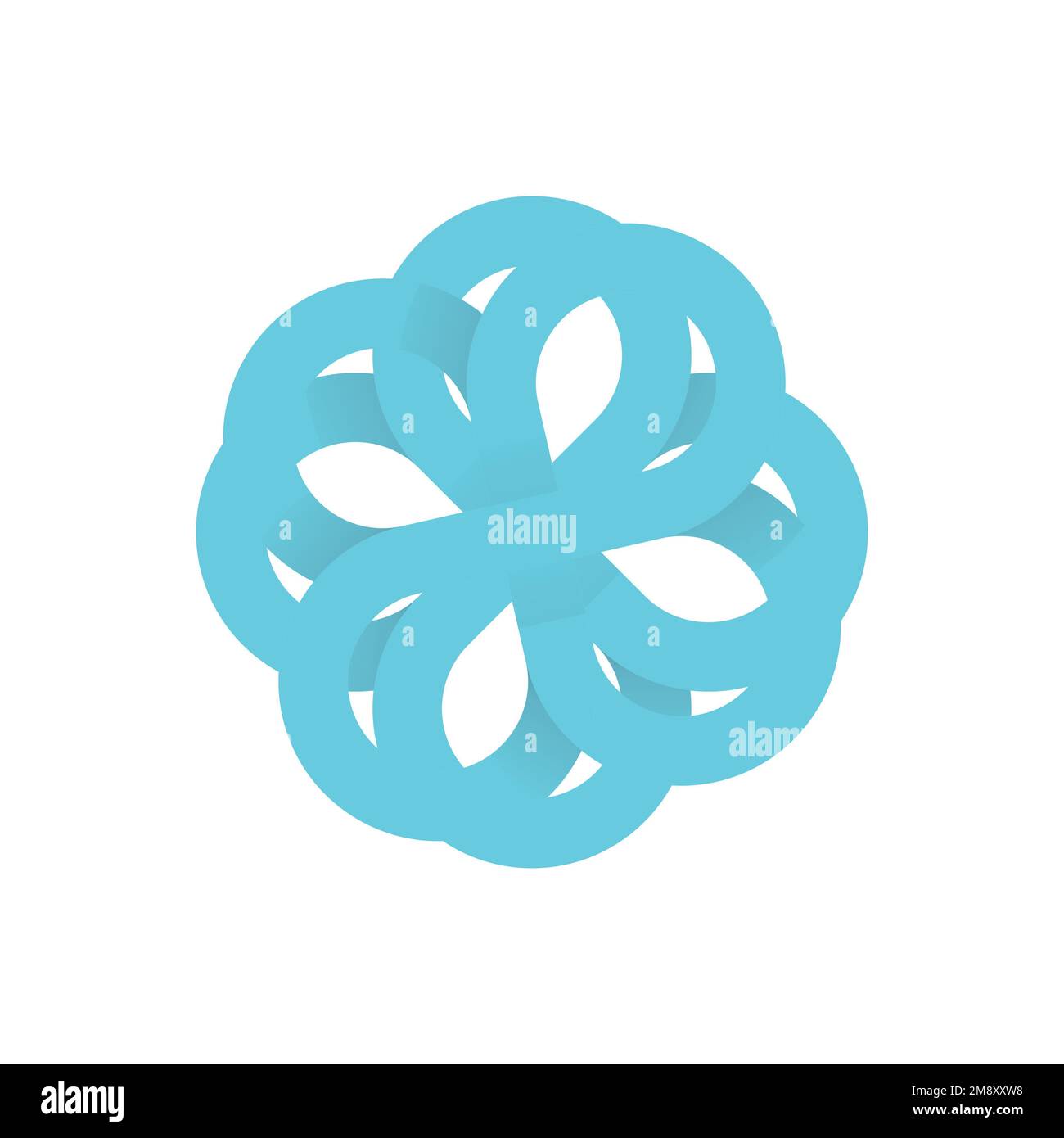 colorful flower heart love team mate circle logo and vector icon Stock ...