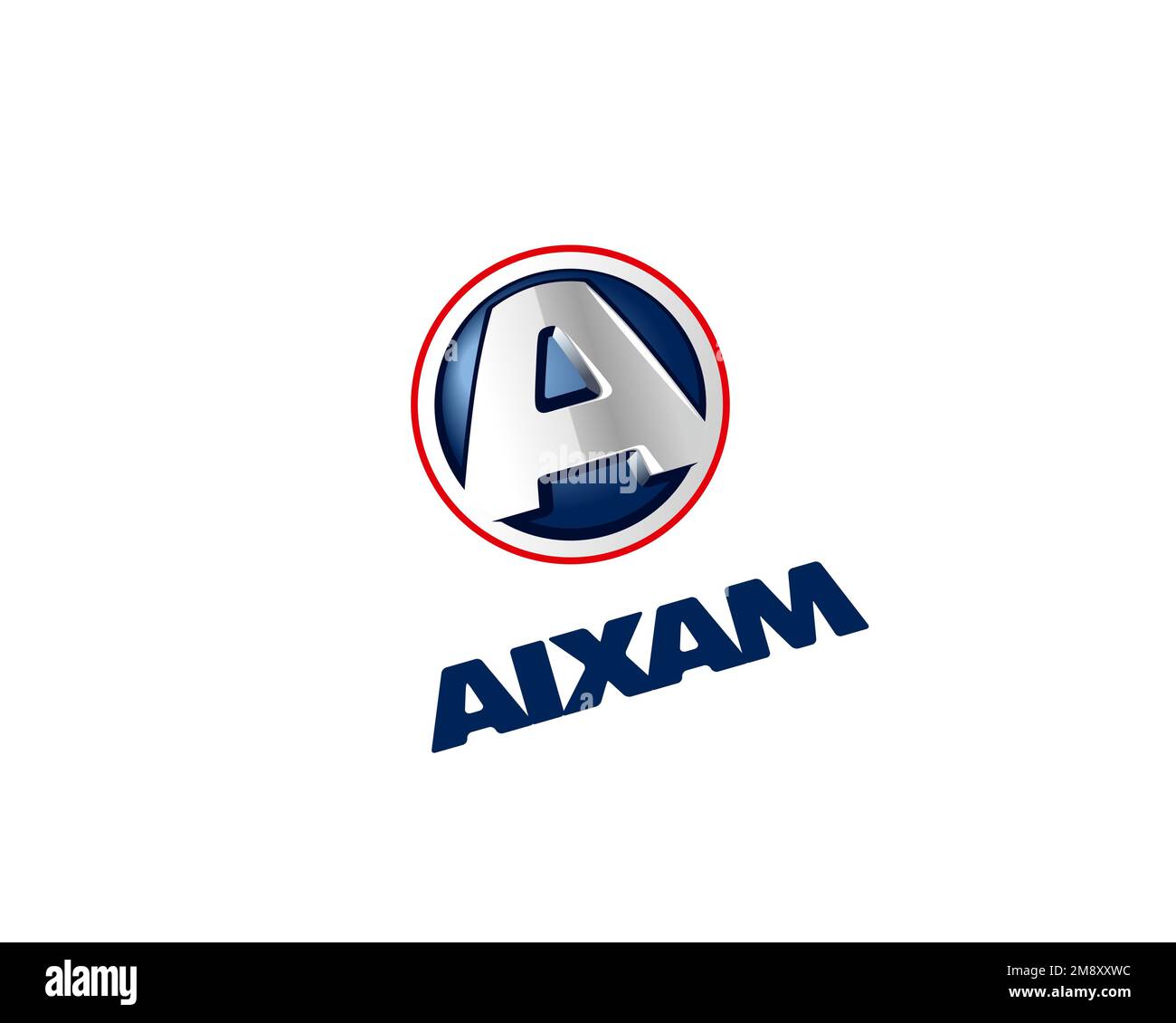 Aixam, rotated logo, white background Stock Photo - Alamy