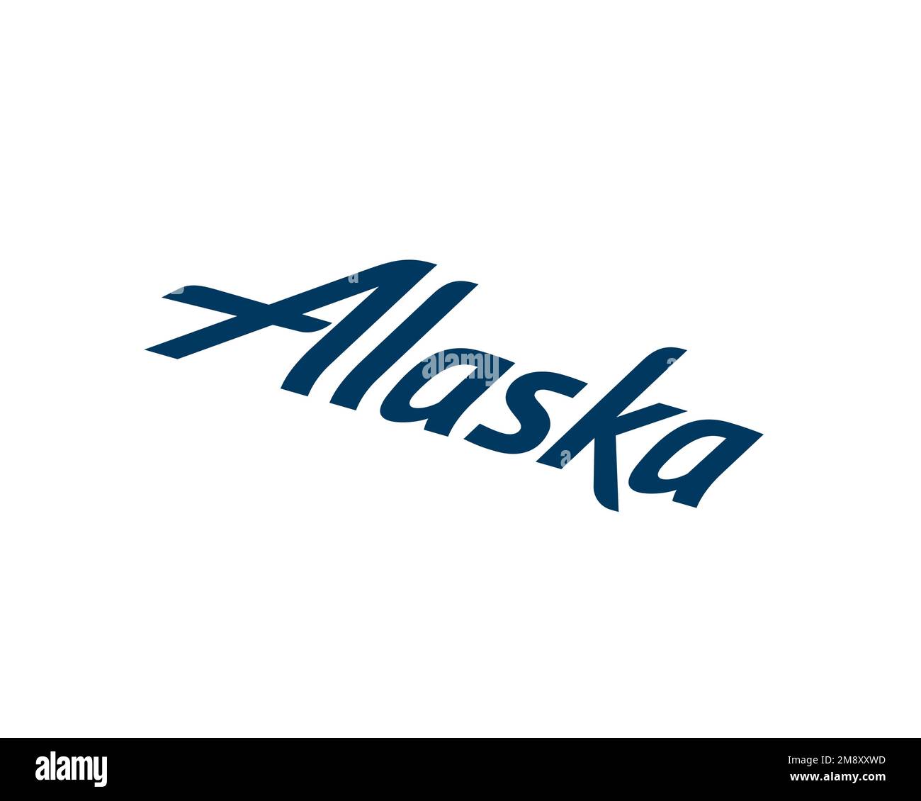 Alaska Airline, rotated logo, white background B Stock Photo - Alamy