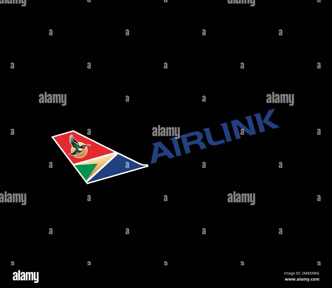 Airlink, rotated logo, black background Stock Photo - Alamy