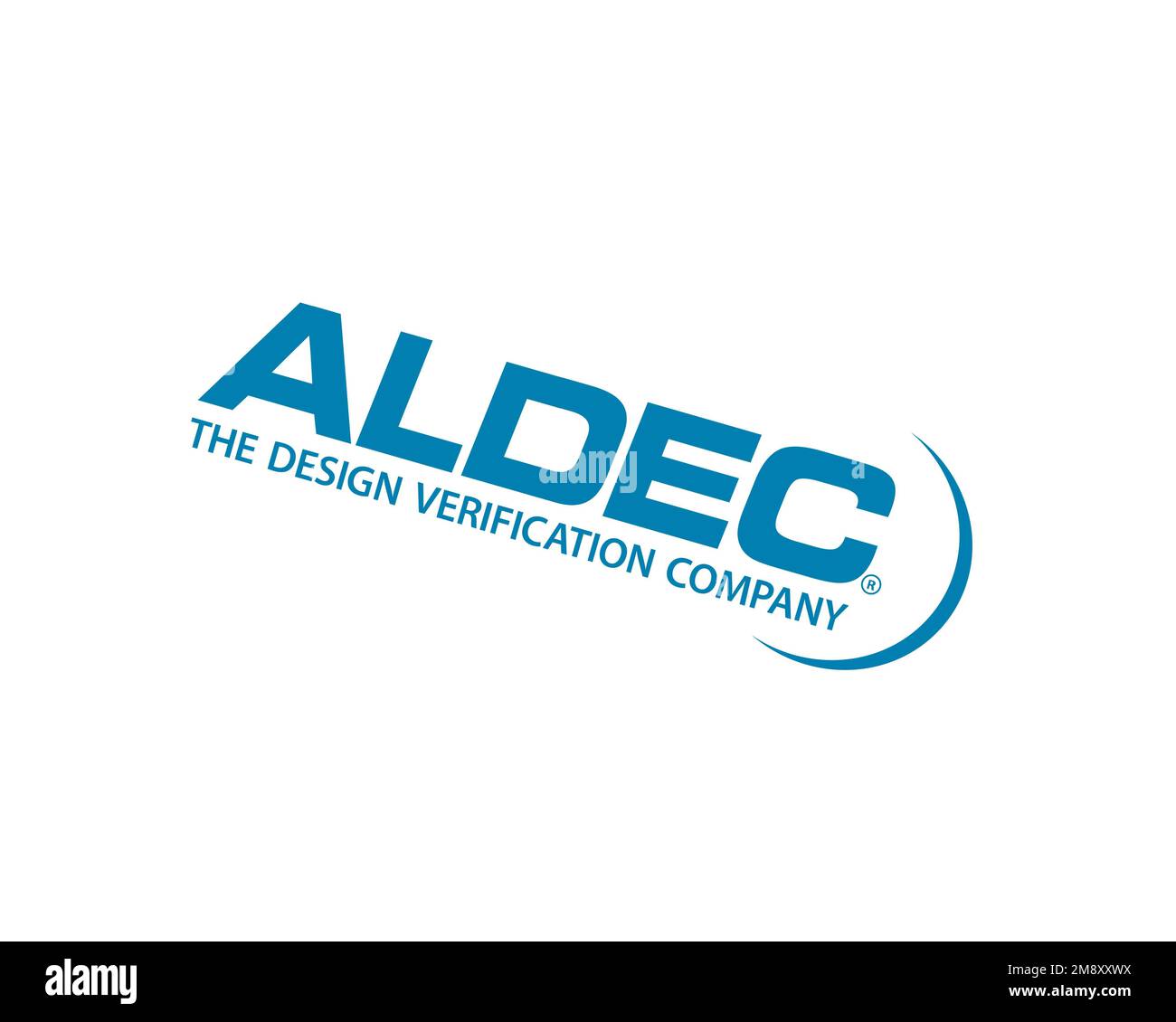 Aldec, rotated logo, white background B Stock Photo - Alamy