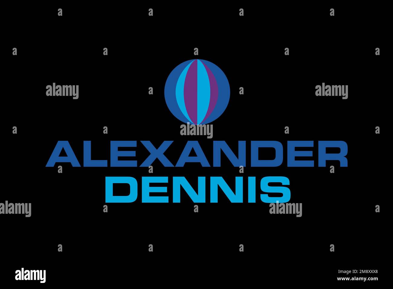 Alexander Dennis, Logo, Black background Stock Photo - Alamy