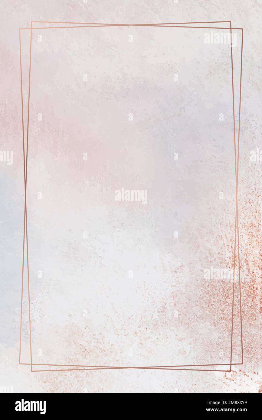 Rectangle copper frame on pastel background vector Stock Vector Image ...