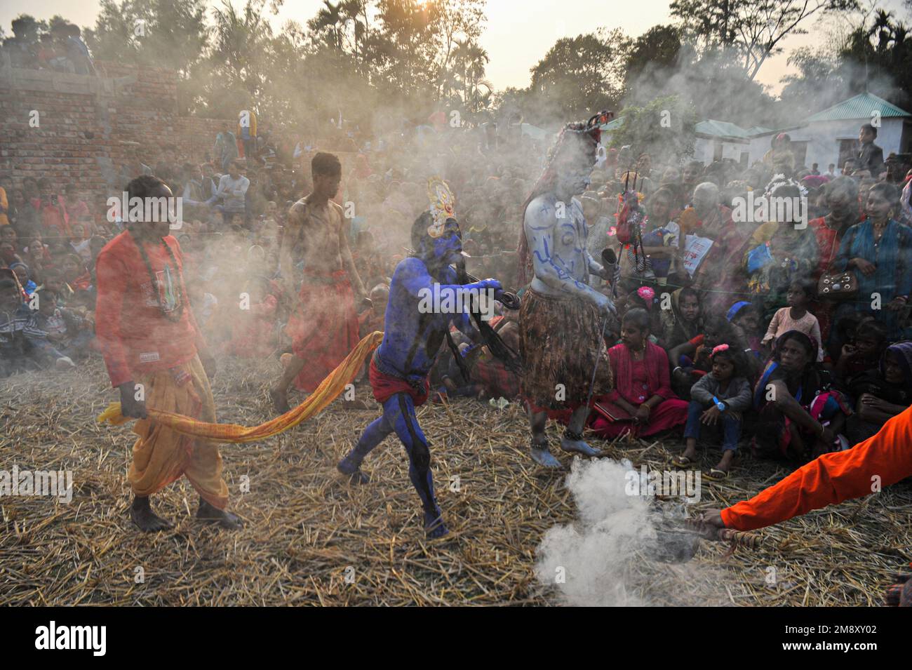 Non Exclusive: 15 January 2023 in Sylhet-Bangladesh: Devotee attire and ...