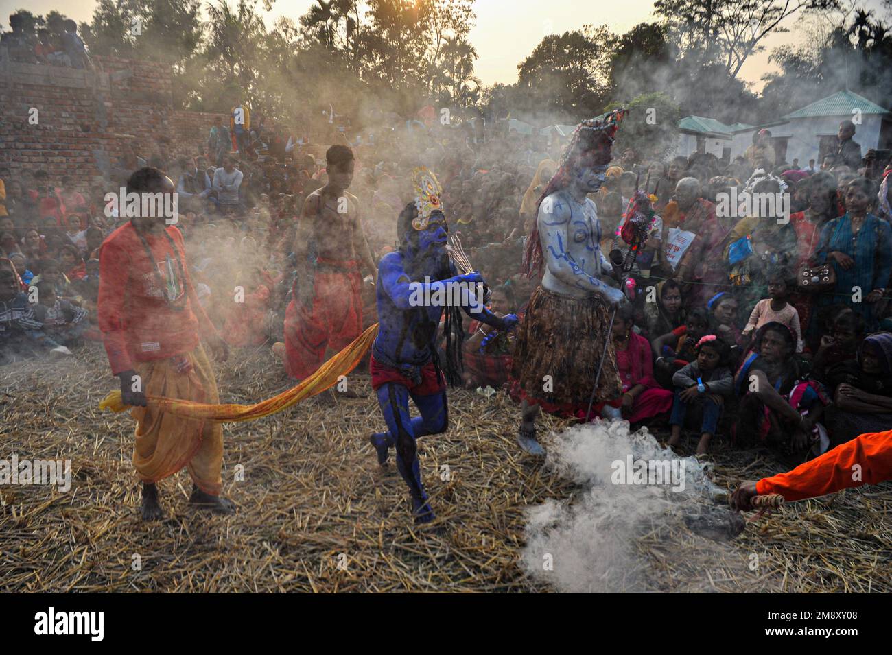 Non Exclusive: 15 January 2023 in Sylhet-Bangladesh: Devotee attire and ...