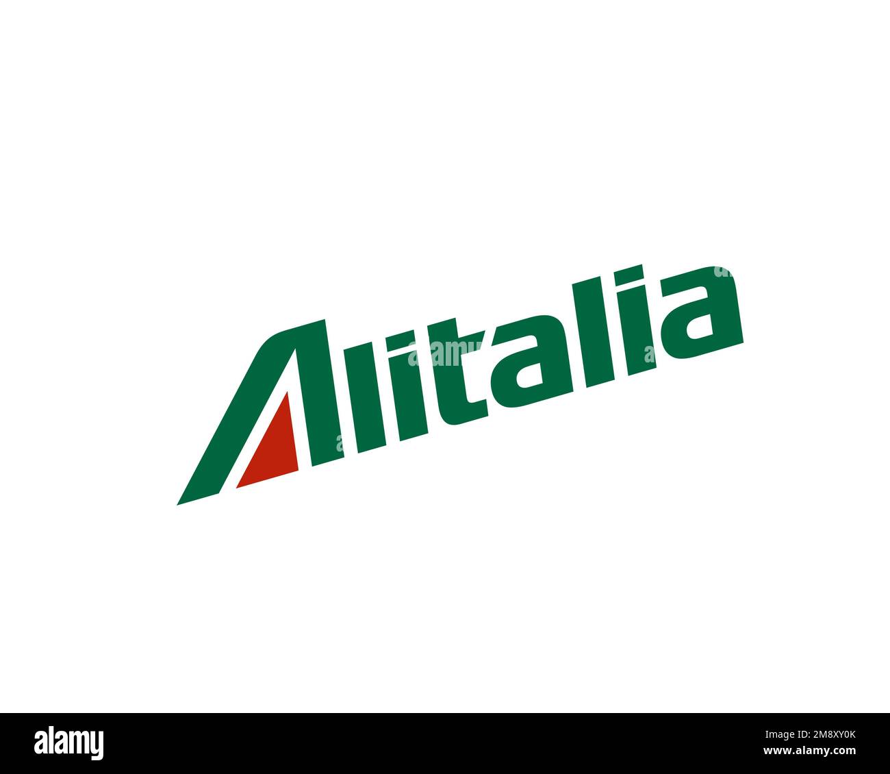 Alitalia, rotated logo, white background Stock Photo - Alamy