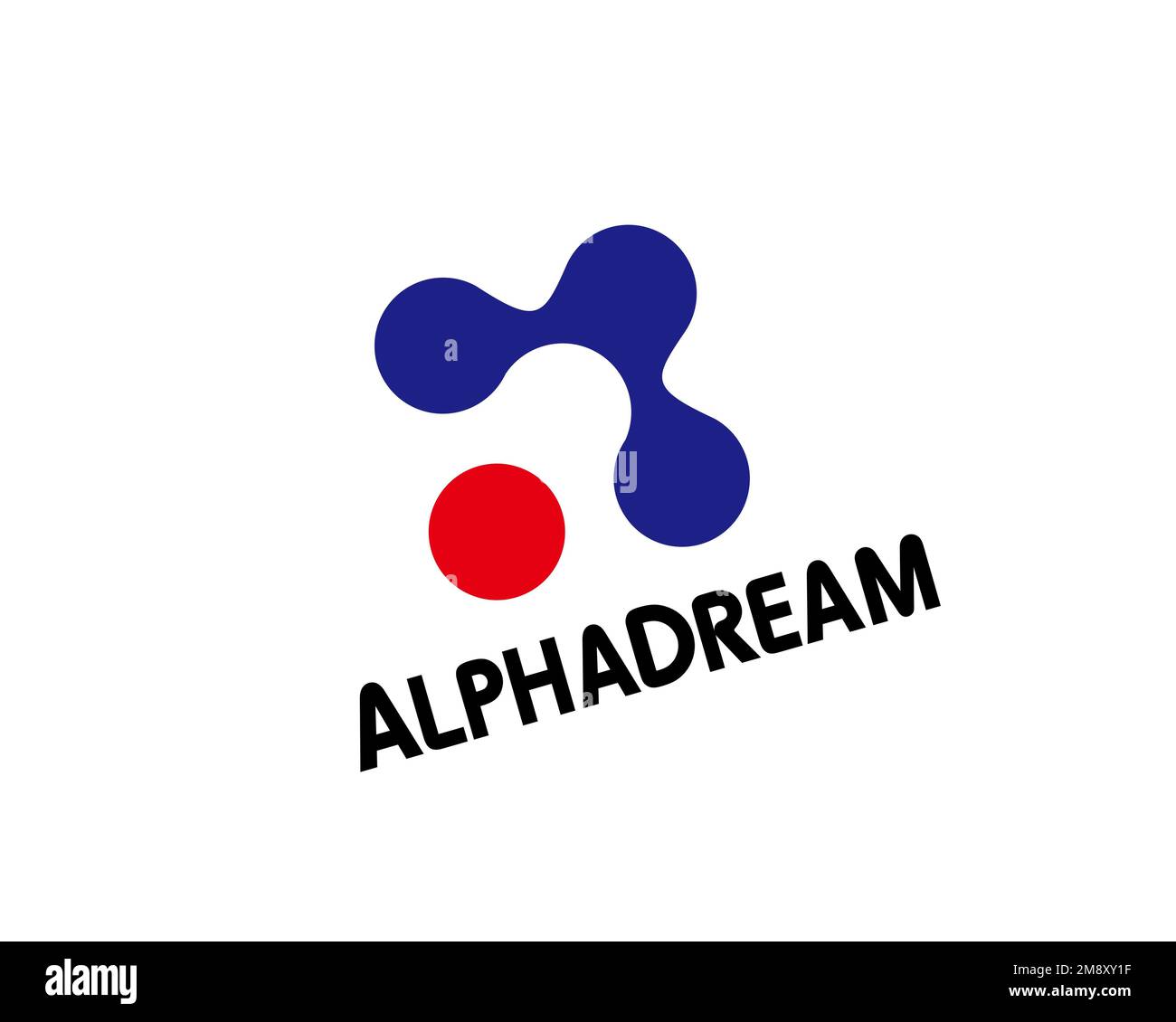 AlphaDream, rotated logo, white background Stock Photo - Alamy