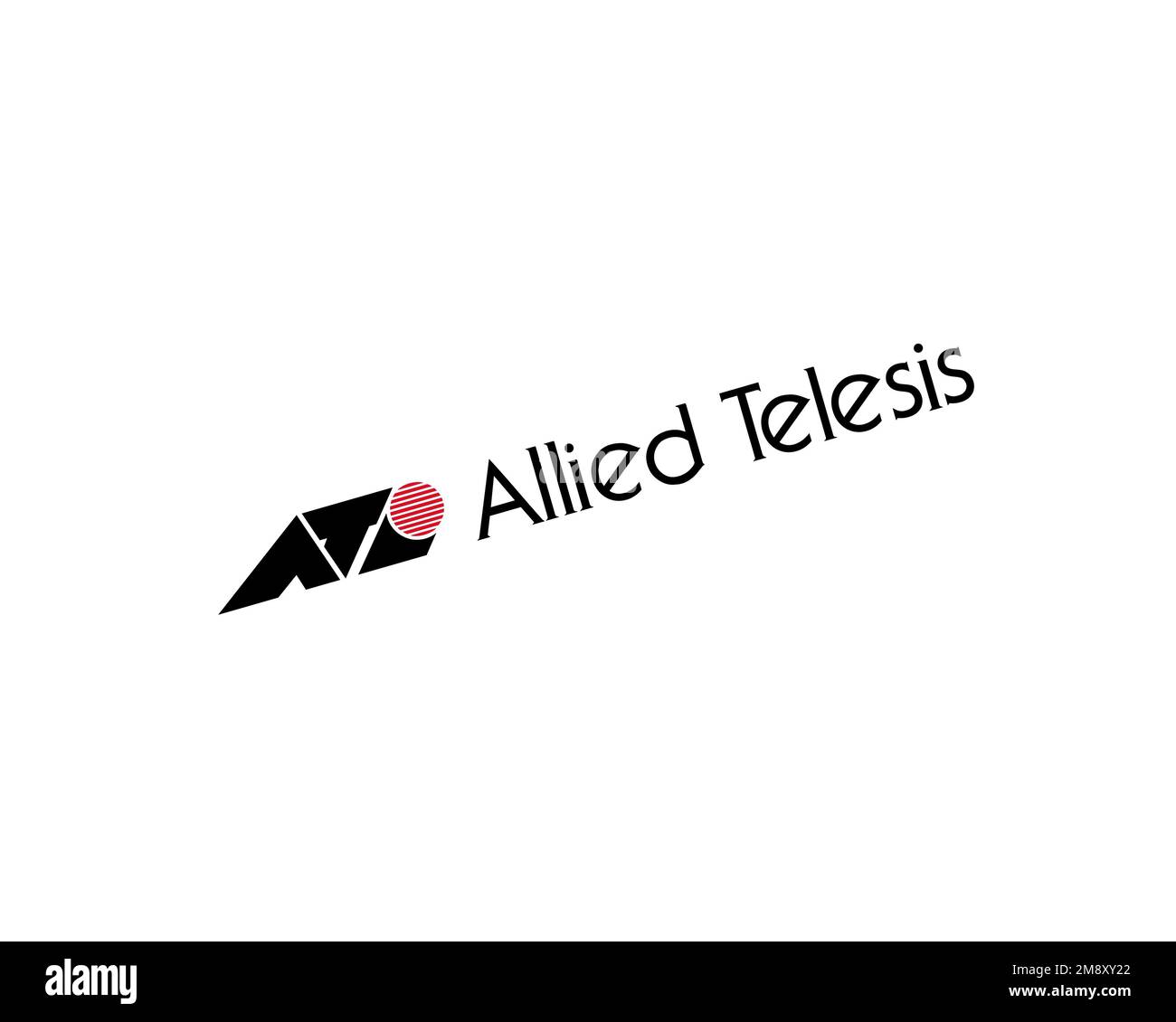 Allied Telesis, rotated logo, white background Stock Photo - Alamy