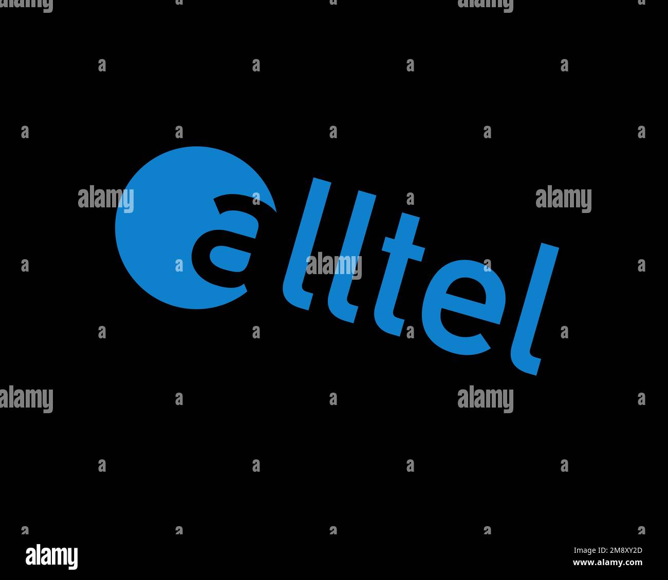 Alltel, rotated logo, black background B Stock Photo - Alamy