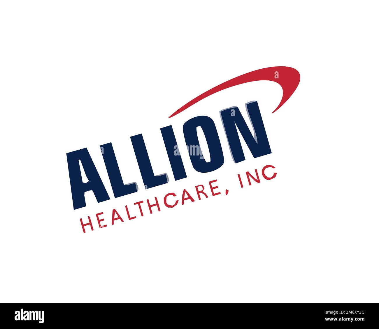 Allion Healthcare, rotated logo, white background Stock Photo - Alamy