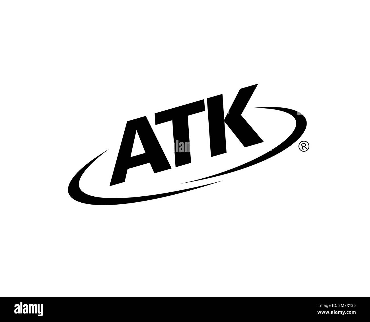 Alliant Techsystems, rotated logo, white background Stock Photo - Alamy