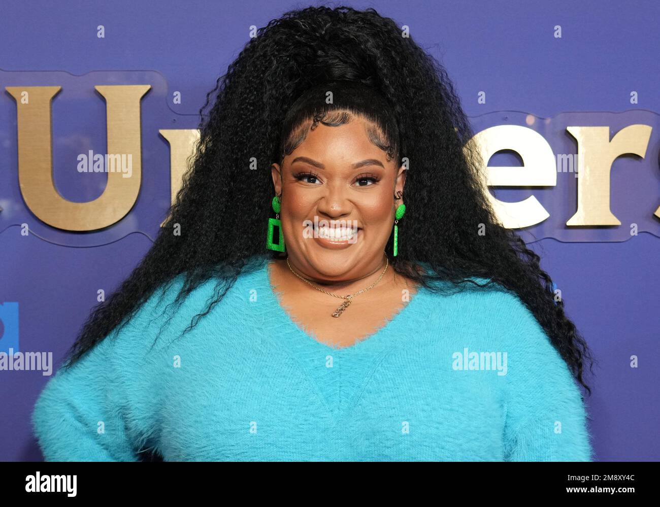 X Mayo at the 2023 NBCUNIVERSAL Press Tour held at the Langham ...