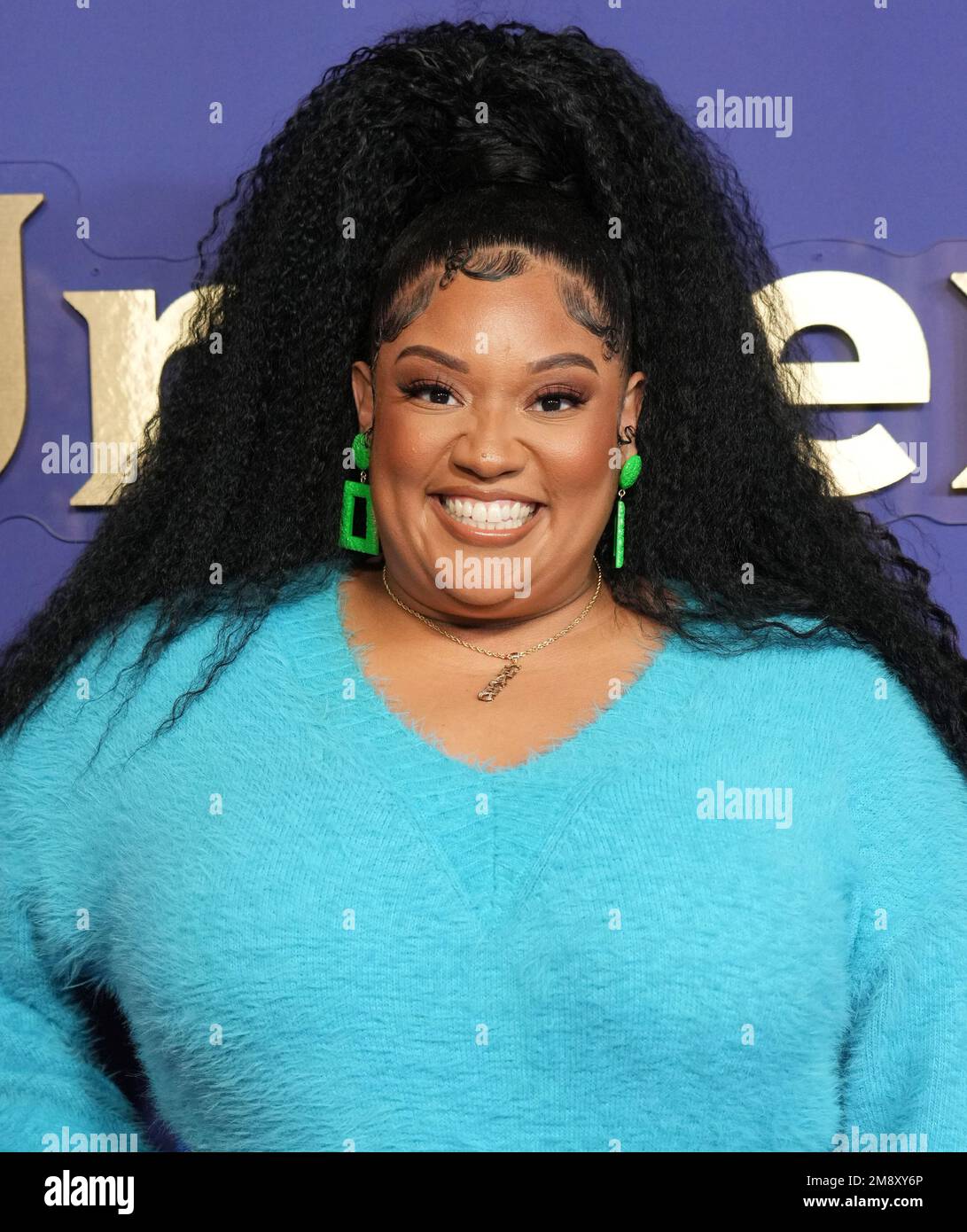 X Mayo at the 2023 NBCUNIVERSAL Press Tour held at the Langham ...