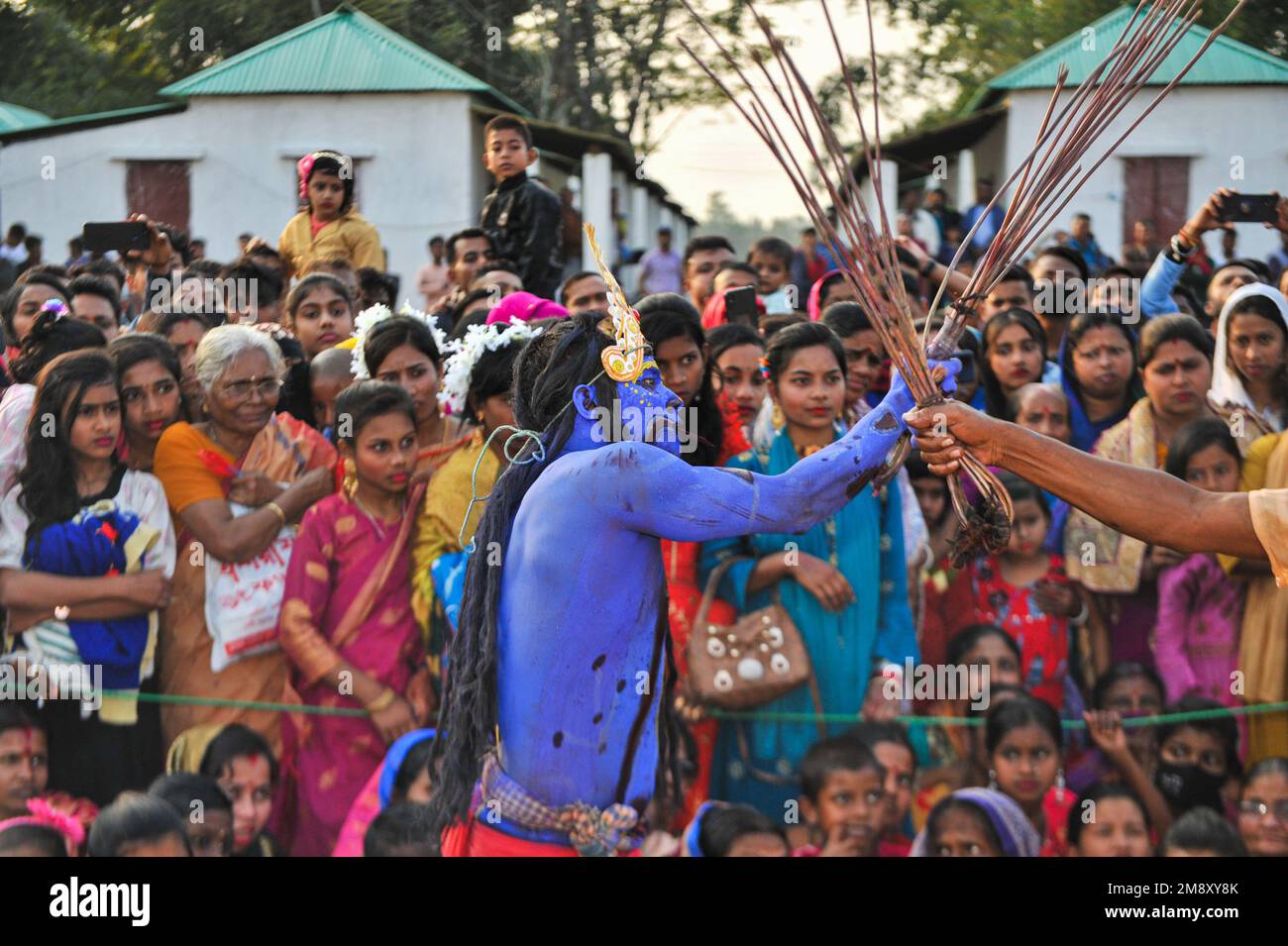 Non Exclusive: 15 January 2023 in Sylhet-Bangladesh: Devotee attire and ...