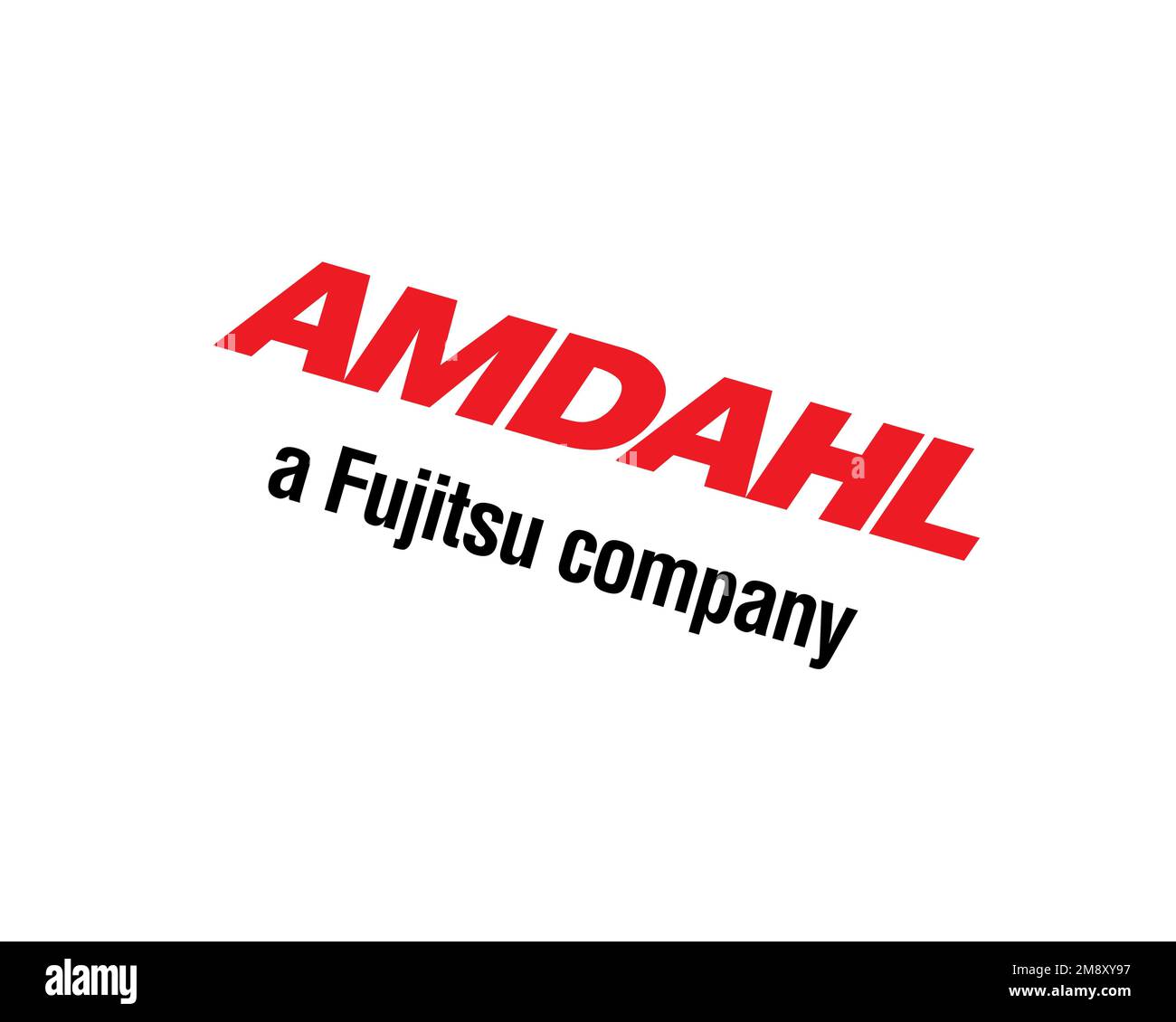 Amdahl Corporation, rotated logo, white background B Stock Photo - Alamy