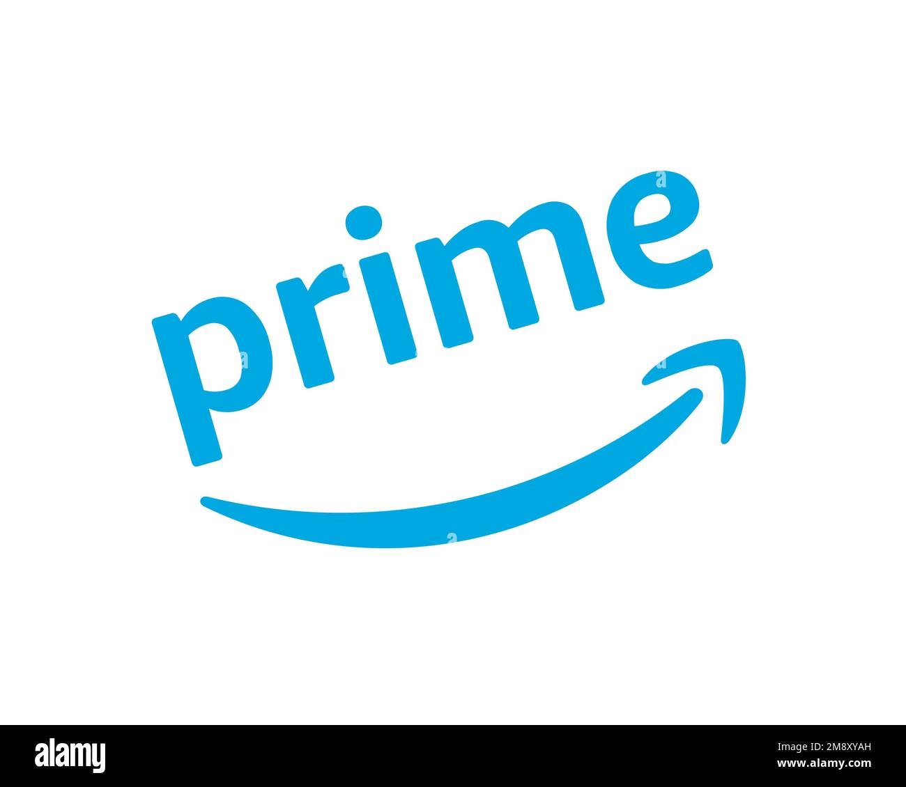 Amazon Prime, Rotated Logo, White Background Stock Photo - Alamy