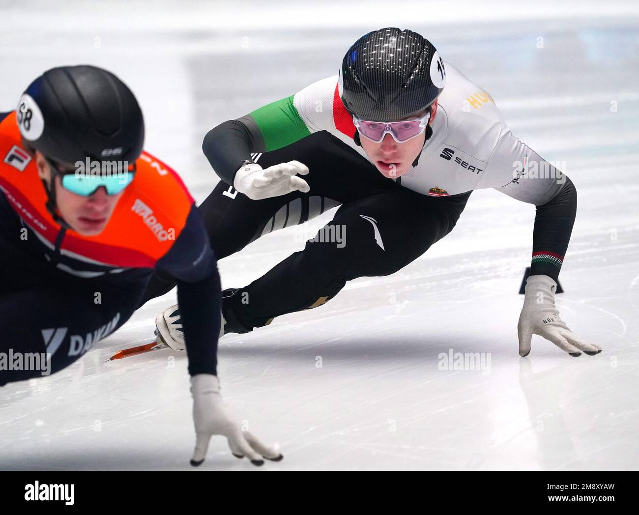 Bence Nogradi (HUN) on the 500m heats men during ISU European ...