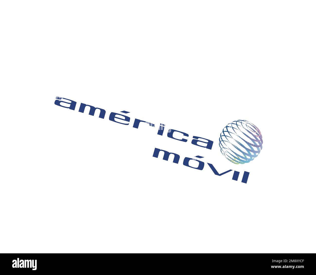 America Movil, rotated logo, white background B Stock Photo - Alamy