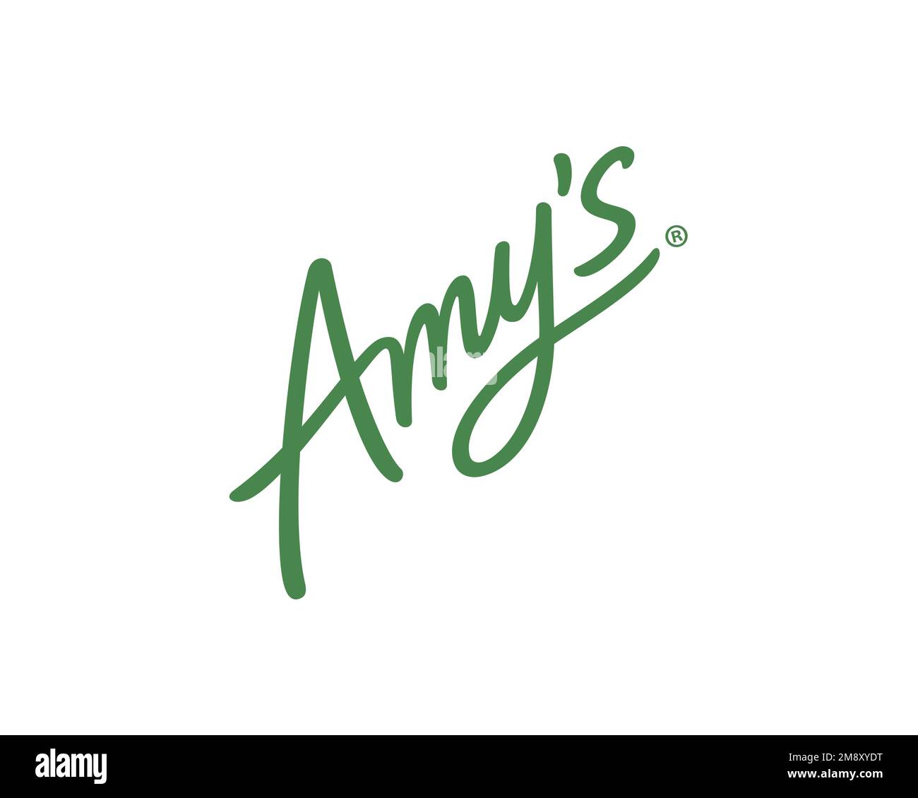 Amy's Kitchen, Rotated Logo, White Background Stock Photo - Alamy