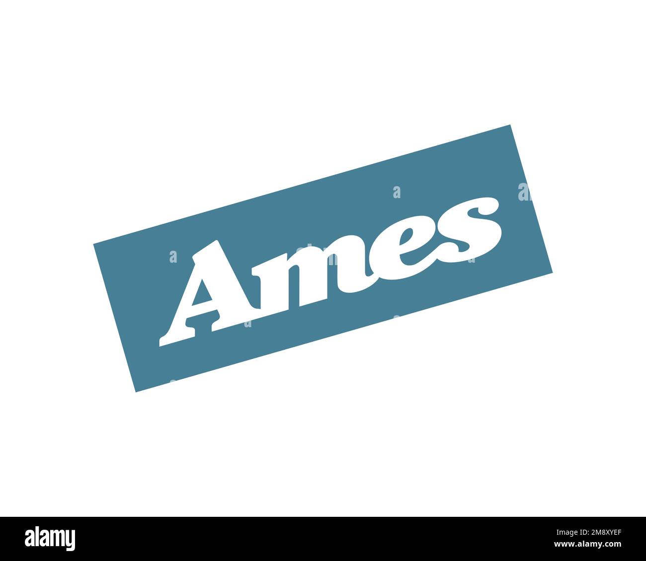 Ames department store, rotated logo, white background Stock Photo - Alamy