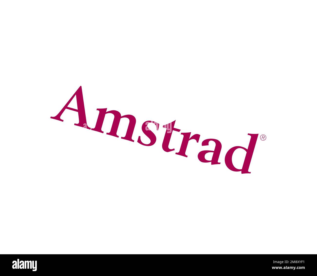 Amstrad, rotated logo, white background B Stock Photo - Alamy
