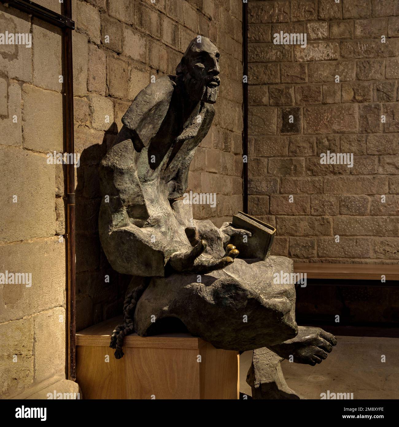Contemporary sculpture of Saint Ignatius by Lau Feliu inside the ...