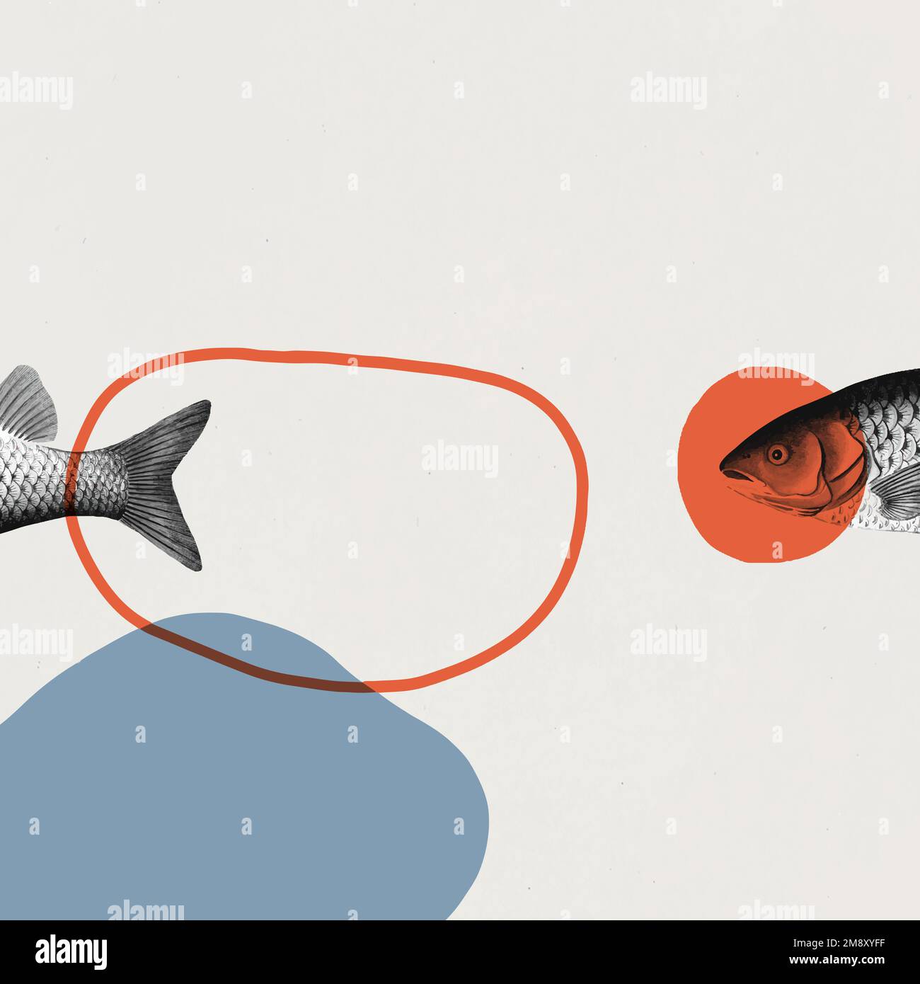 Vintage fish frame art vector Stock Vector Image & Art - Alamy