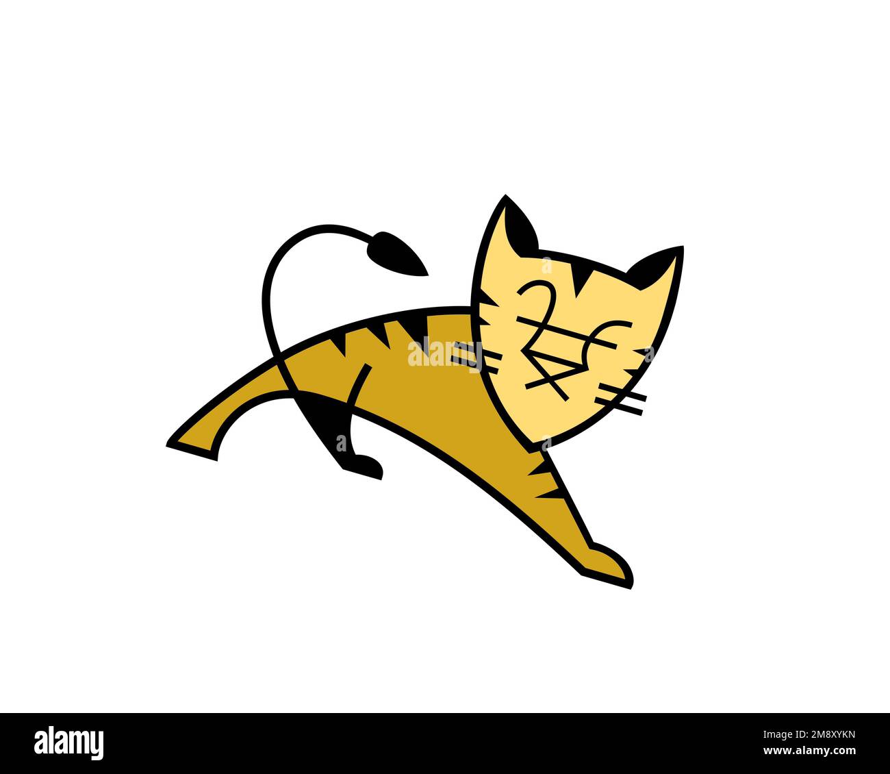 Apache Tomcat, rotated logo, white background B Stock Photo - Alamy