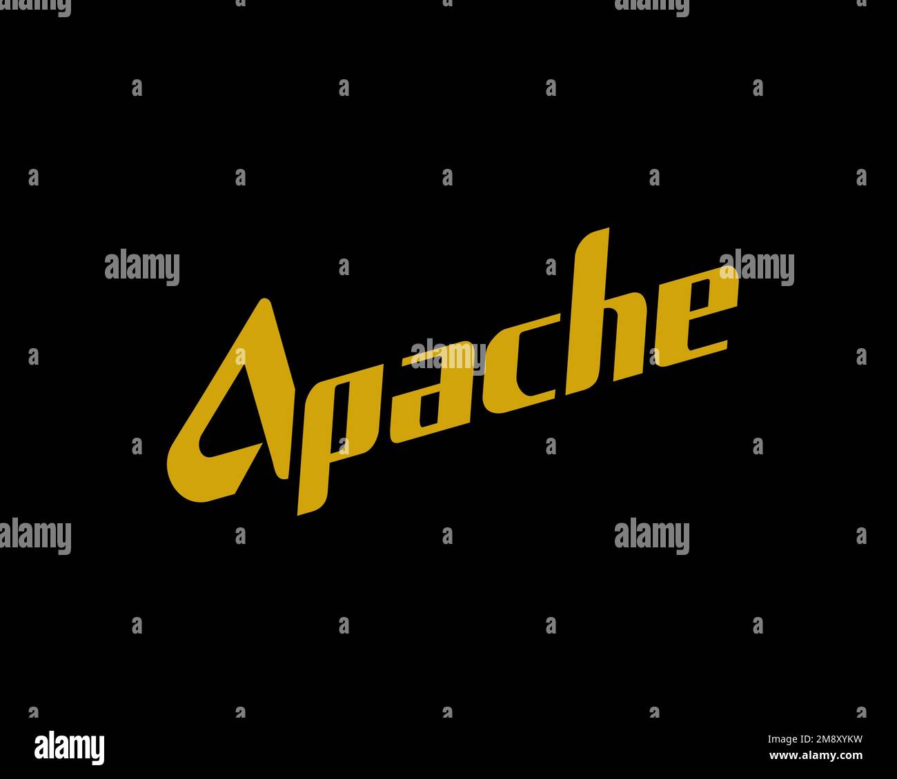 Apache Corporation, rotated logo, black background Stock Photo - Alamy
