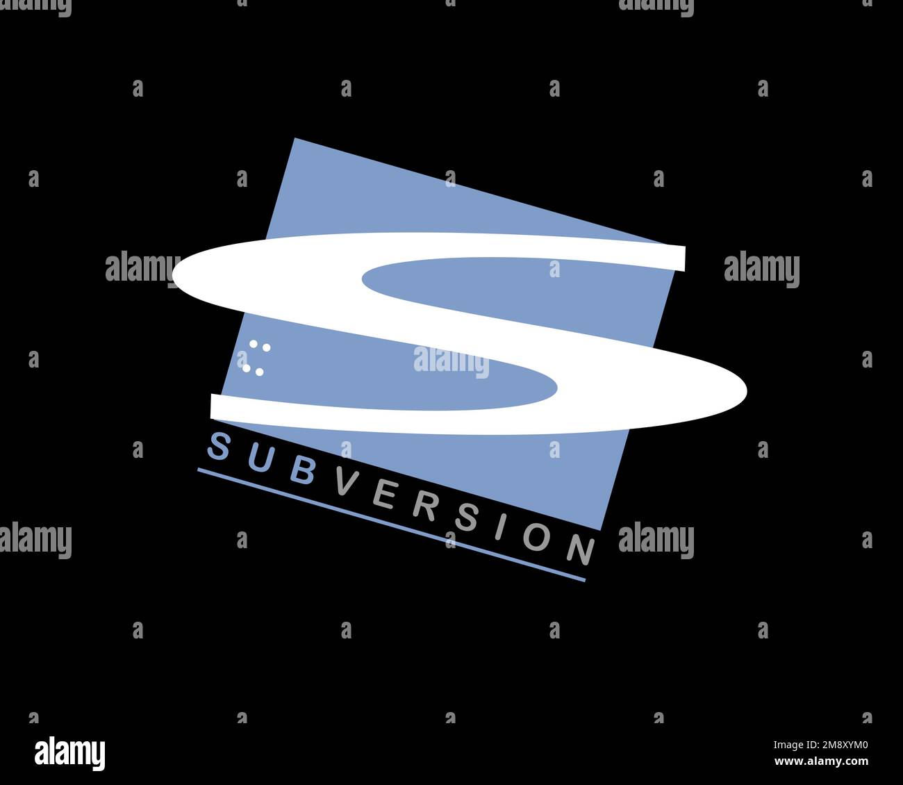 Apache Subversion, rotated logo, black background B Stock Photo - Alamy