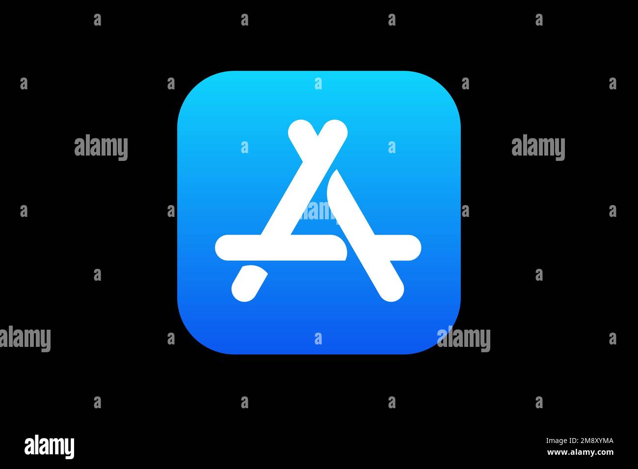 App Store iOS, Logo, Black background Stock Photo - Alamy