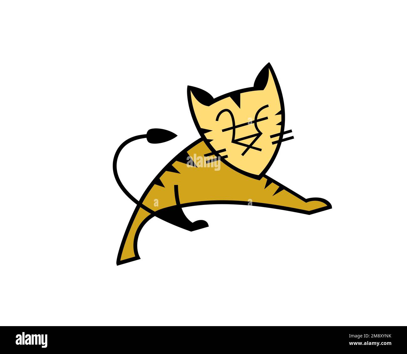 Apache Tomcat, rotated logo, white background Stock Photo - Alamy