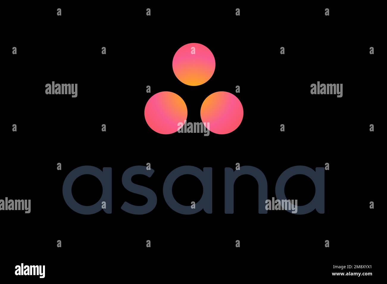 Asana software, Logo, Black background Stock Photo - Alamy