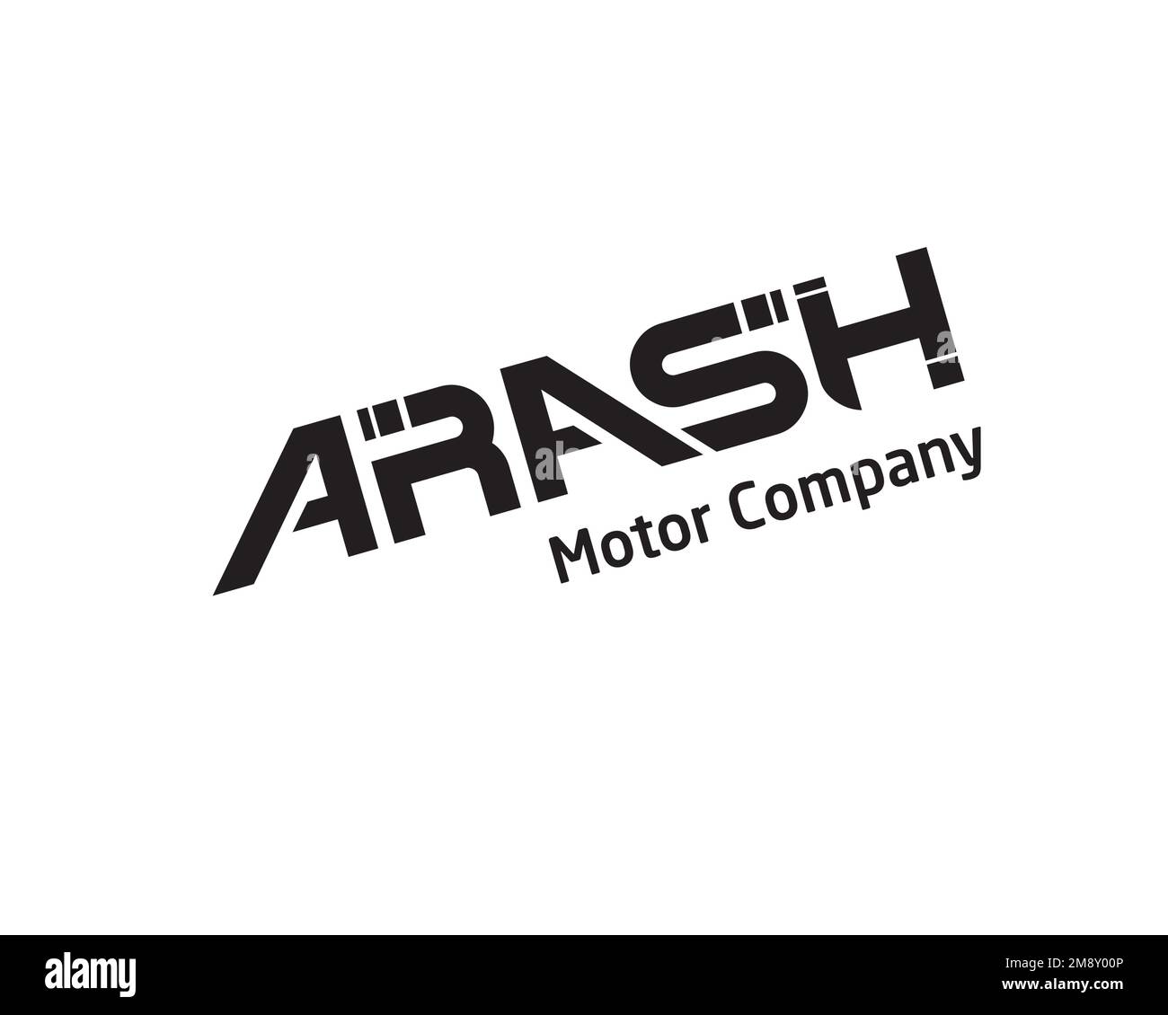 Arash Motor Company, Rotated Logo, White Background Stock Photo - Alamy