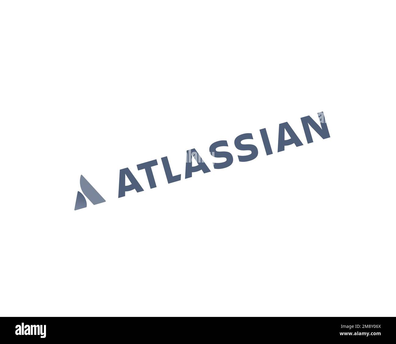 Atlassian, rotated logo, white background Stock Photo - Alamy