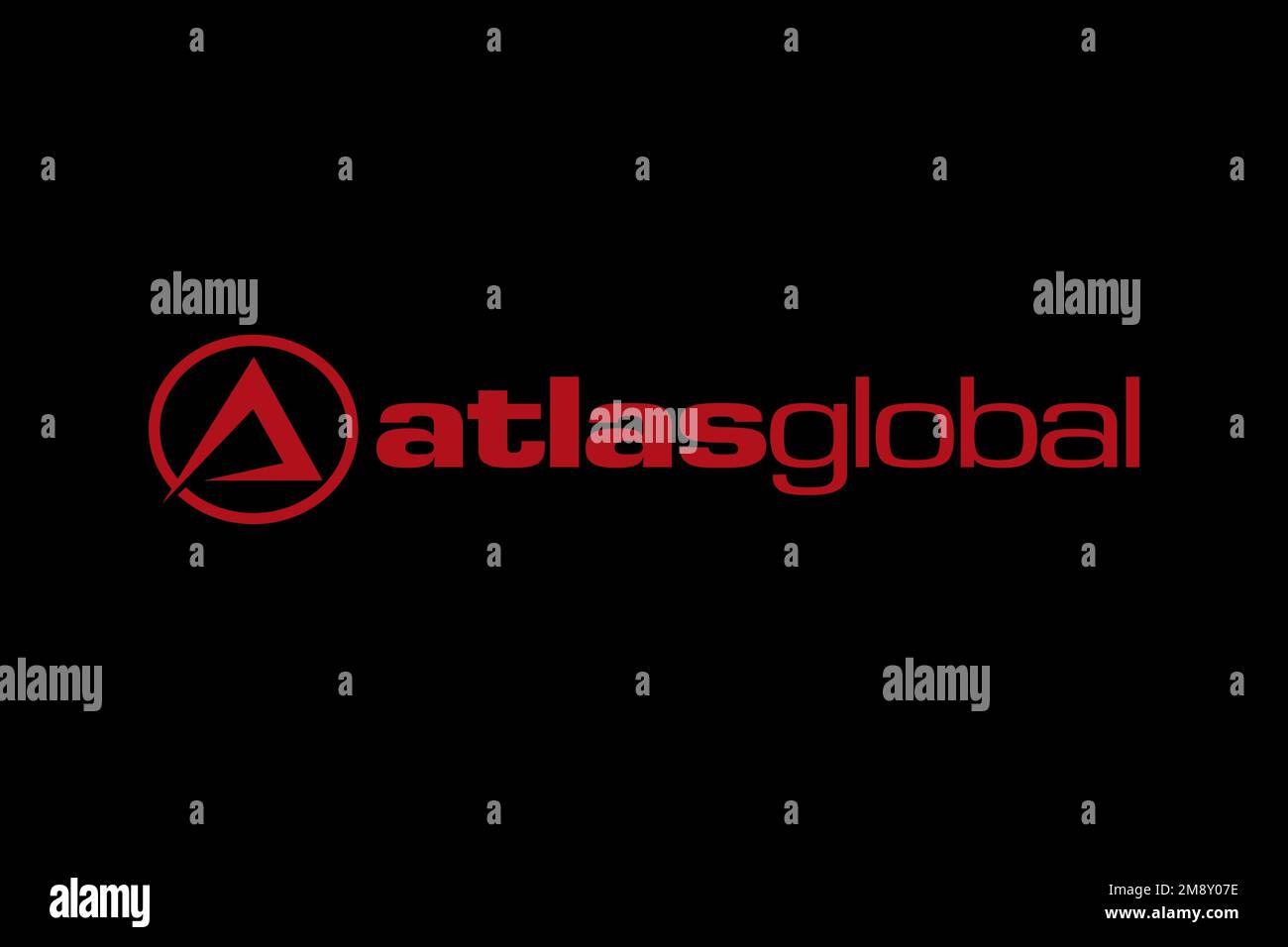 AtlasGlobal, Logo, Black background Stock Photo - Alamy