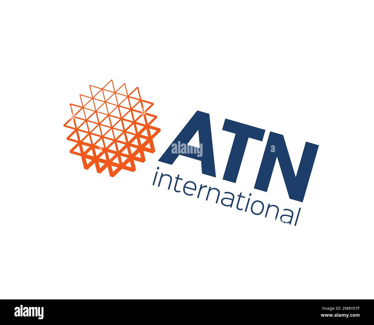 Atlantic Tele Network, rotated logo, white background B Stock Photo - Alamy